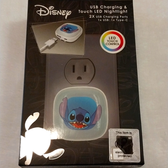 Disney | Other | Disney Stitch Usb Charging And Led Touch Nightlight ...